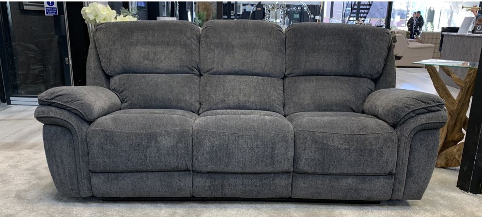 Sasha Grey Fabric 3 2 Manual Recliners Sofa Set