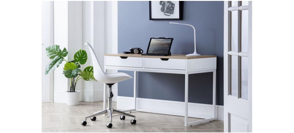 White lacquer computer desk store